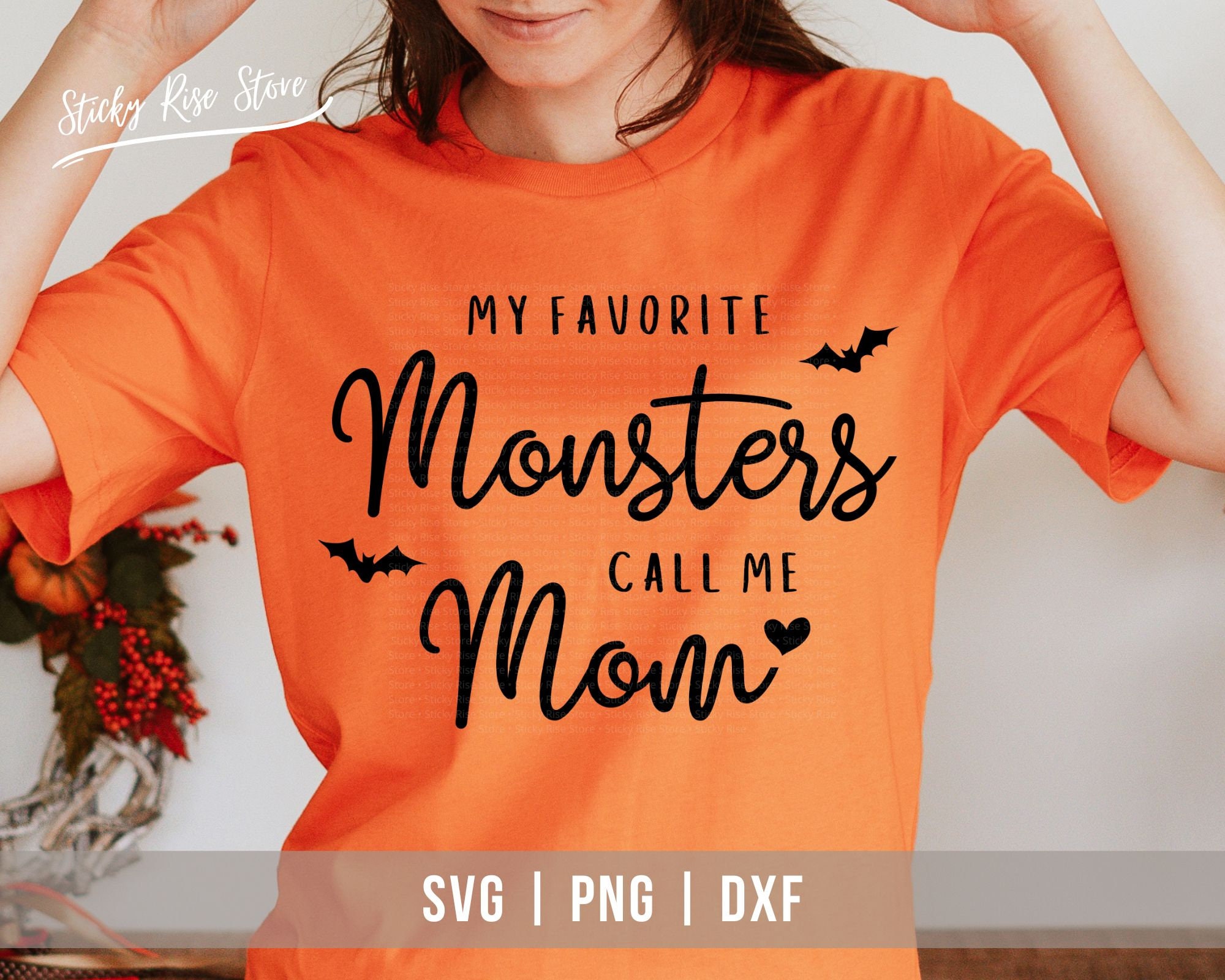 My Favorite Monsters Call Me Mom Svg Png Dxf Halloween Mom - Etsy
