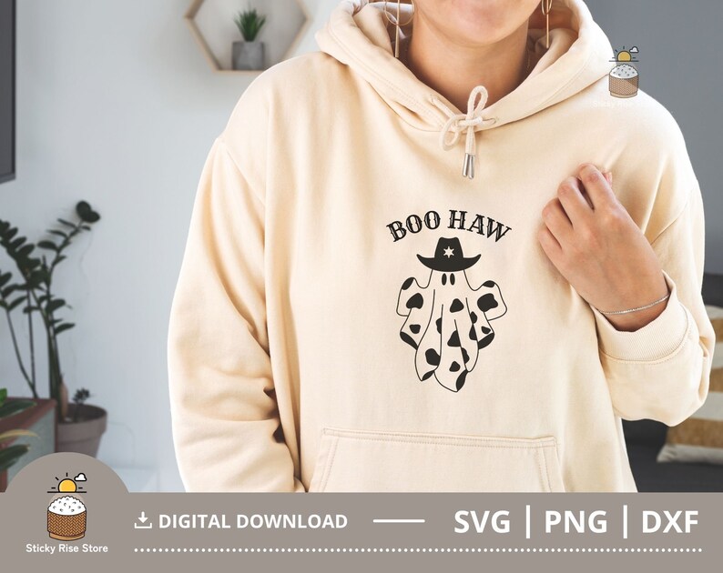 Boo Haw SVG PNG Cowboy Ghost Svg Western Ghost Svg - Etsy