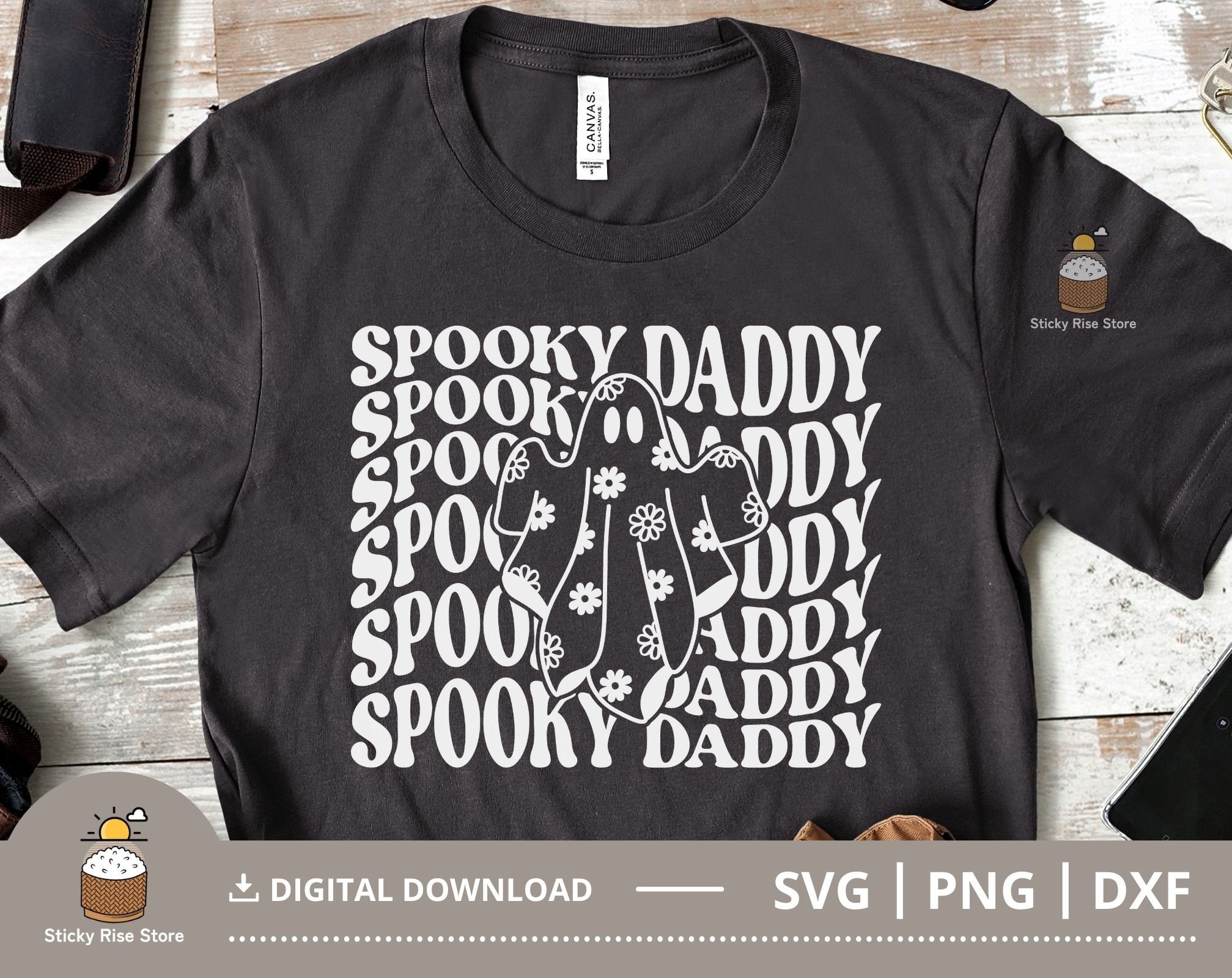 Spooky Daddy Svg Png Halloween Dad Svg Retro Halloween - Etsy
