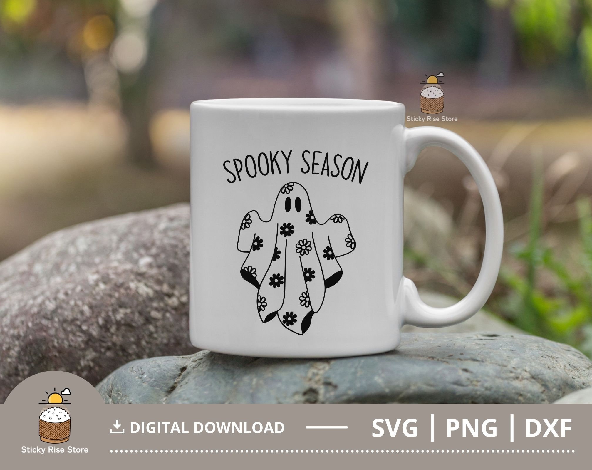 Spooky Season Svg Retro Ghost Svg Daisy Svg Floral Ghost - Etsy