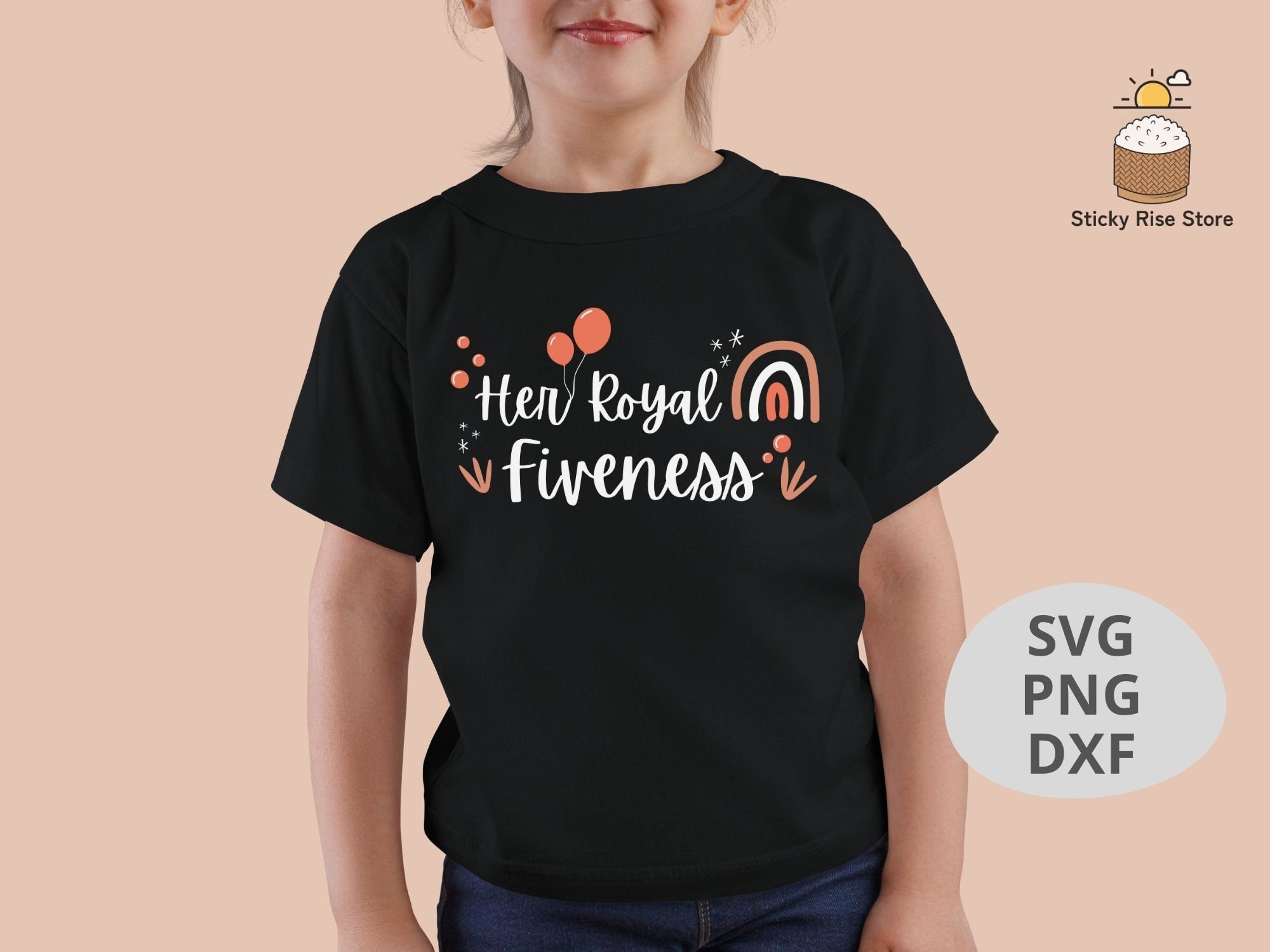 Her Royal Fiveness Svg 5th Birthday Svg Her Royal 5ness Png - Etsy ...