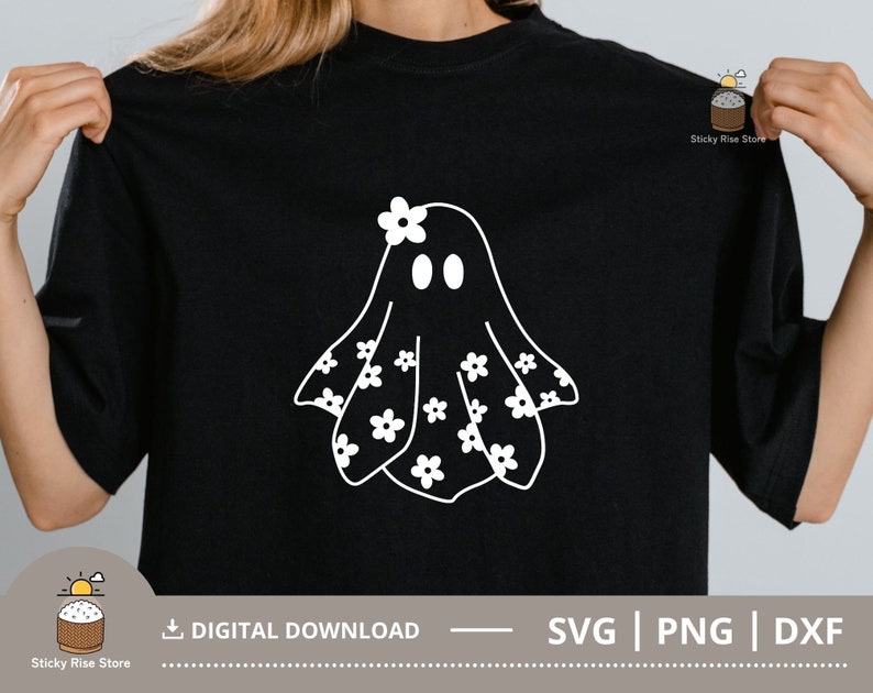 Daisy Ghost Svg Png Dxf Cute Halloween Ghost SVG Halloween - Etsy
