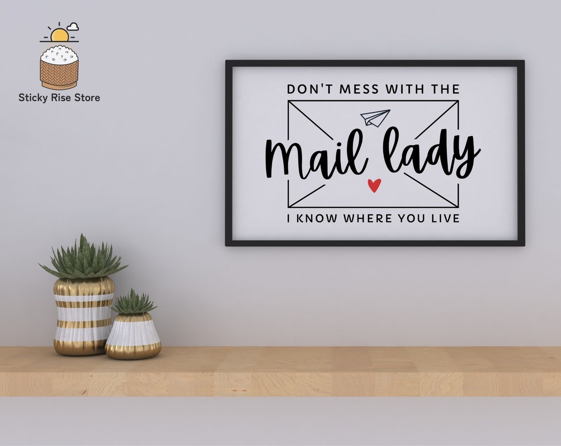 Don't Mess With the Mail Lady Svg Funny Women Mail - Etsy
