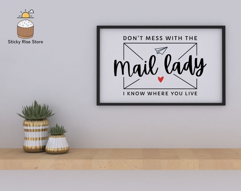 Don't Mess With the Mail Lady Svg, Funny Women Mail Carrier Svg, Postal ...