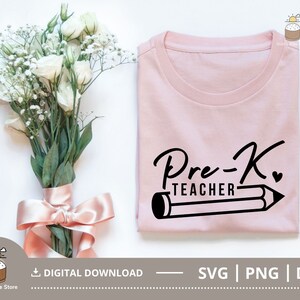 Pre-k Teacher SVG, Pre K Squad Shirt Svg, Pencil Design, Preschool SVG ...