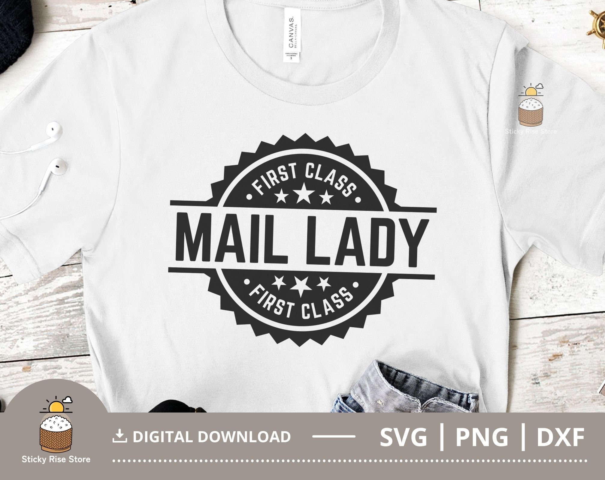 First Class Mail Lady Svg Png Dxf, Funny Women Mail Carrier Svg, Postal ...