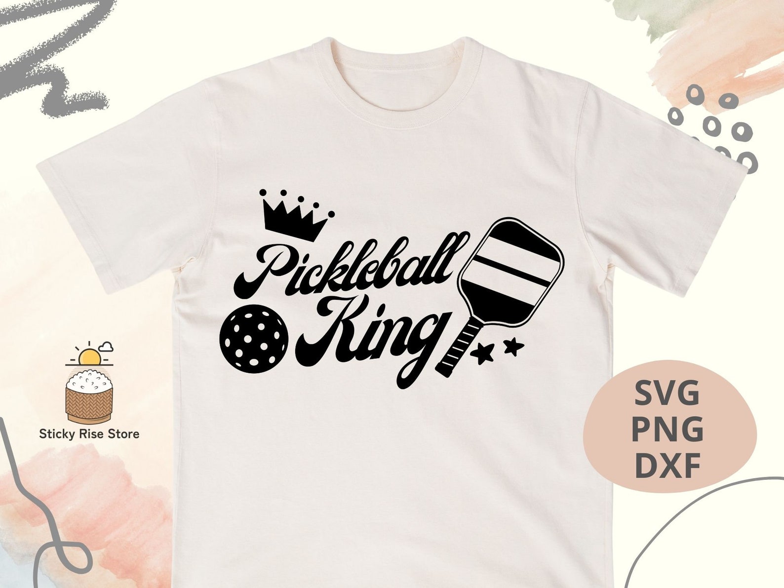 Pickleball King Svg Pickleball King Png Pickleball Svg | Etsy