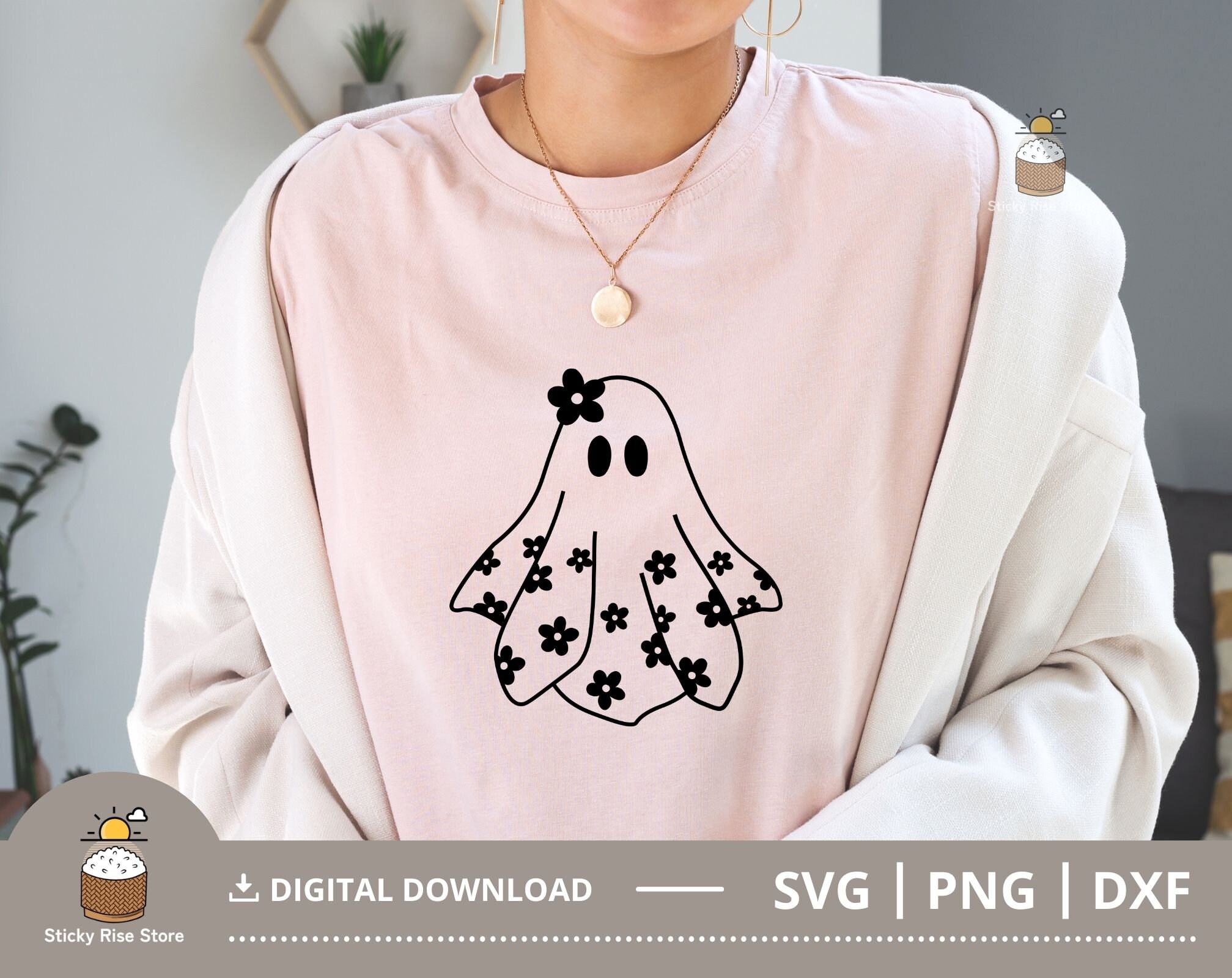 Daisy Ghost Svg Png Dxf Cute Halloween Ghost SVG Halloween - Etsy