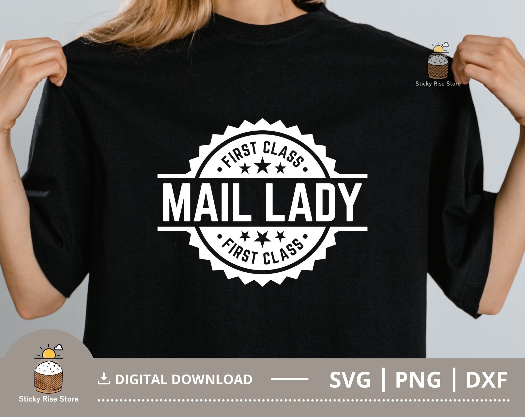 First Class Mail Lady Svg Png Dxf, Funny Women Mail Carrier Svg, Postal ...