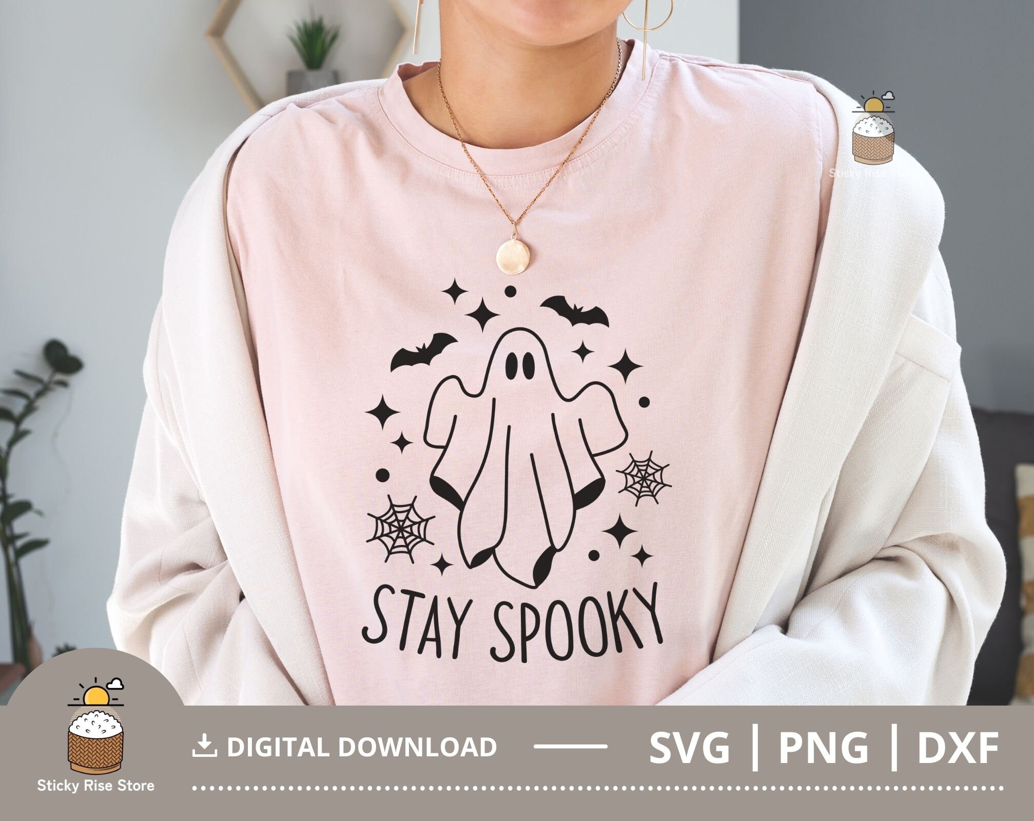 Stay Spooky Svg Ghost Svg Bat Svg Halloween Shirt Svg - Etsy