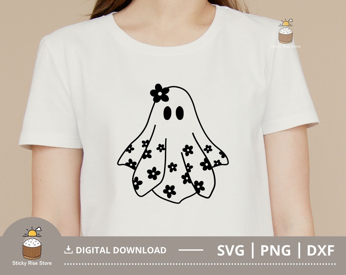 Daisy Ghost Svg Png Dxf Cute Halloween Ghost SVG Halloween - Etsy