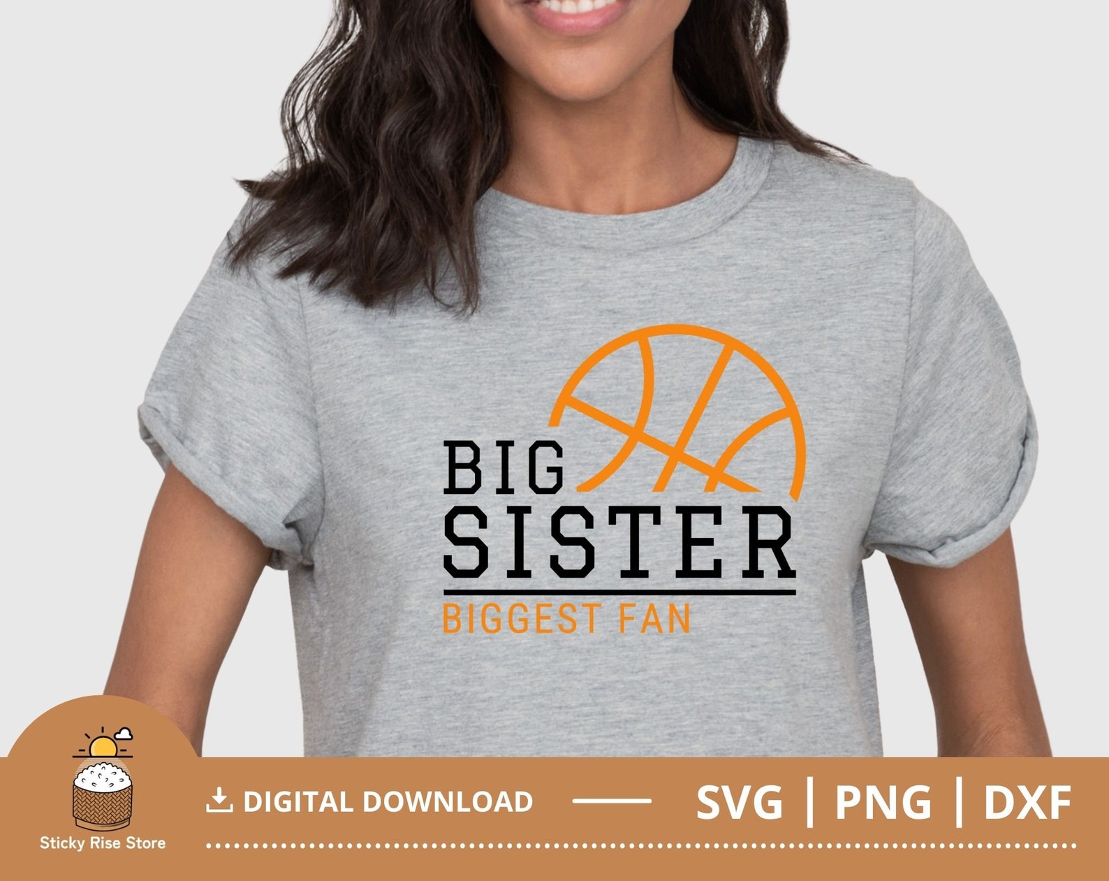 Big Sister Biggest Fan Basketball SVG PNG, Basketball Sister Svg, Cheer ...