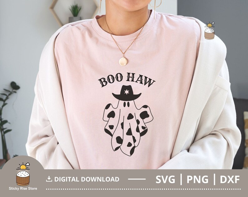 Boo Haw SVG PNG Cowboy Ghost Svg Western Ghost Svg - Etsy