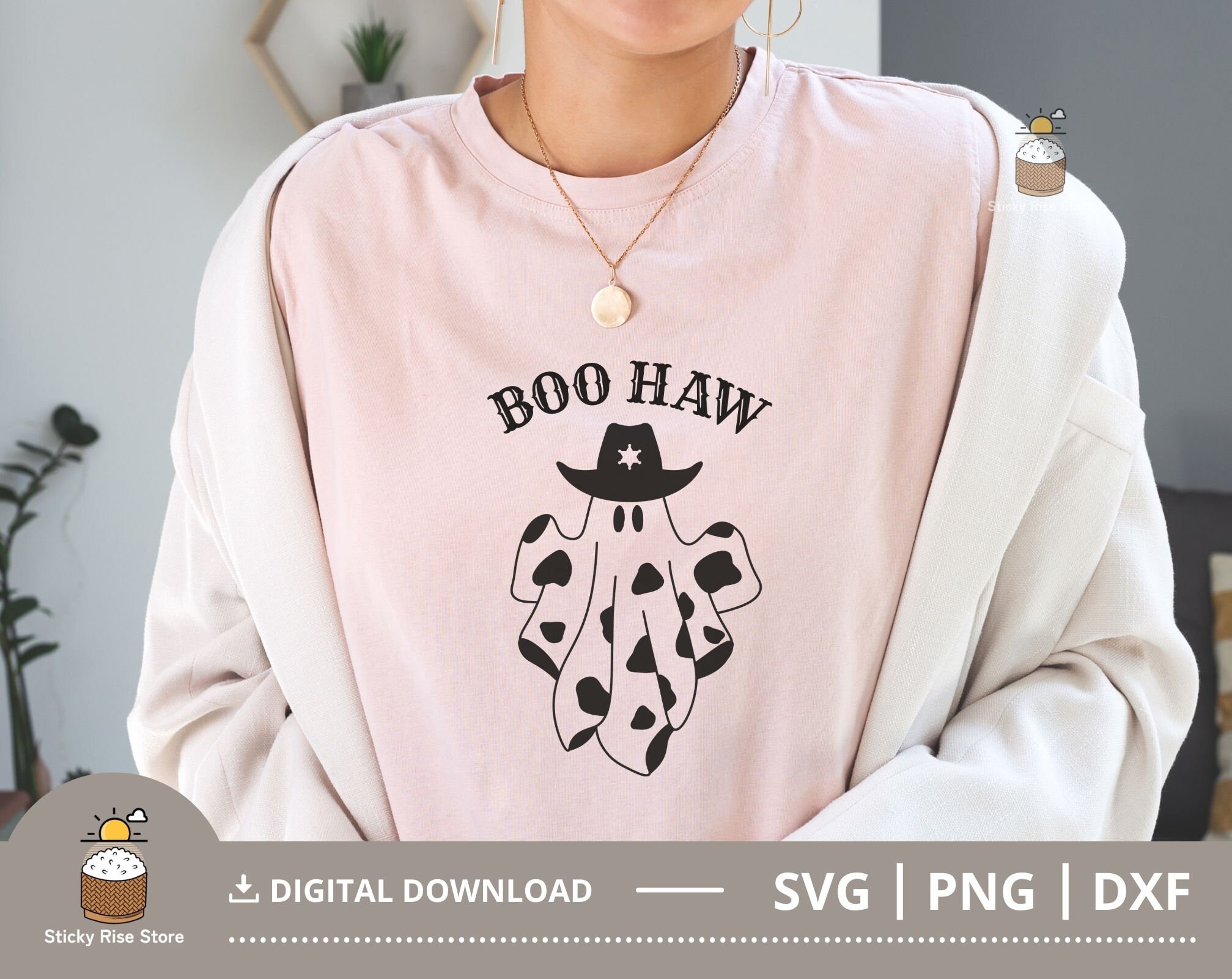 Boo Haw SVG PNG, Cowboy Ghost Svg, Western Ghost Svg, Halloween Cowgirl ...