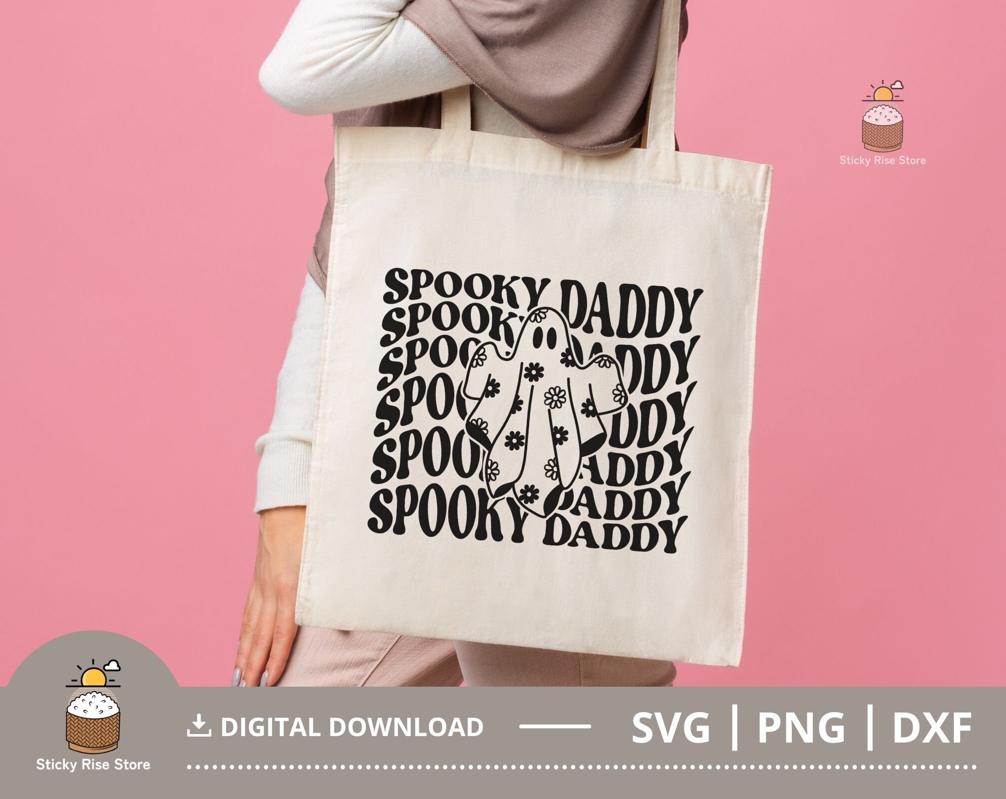 Spooky Daddy Svg Png Halloween Dad Svg Retro Halloween - Etsy