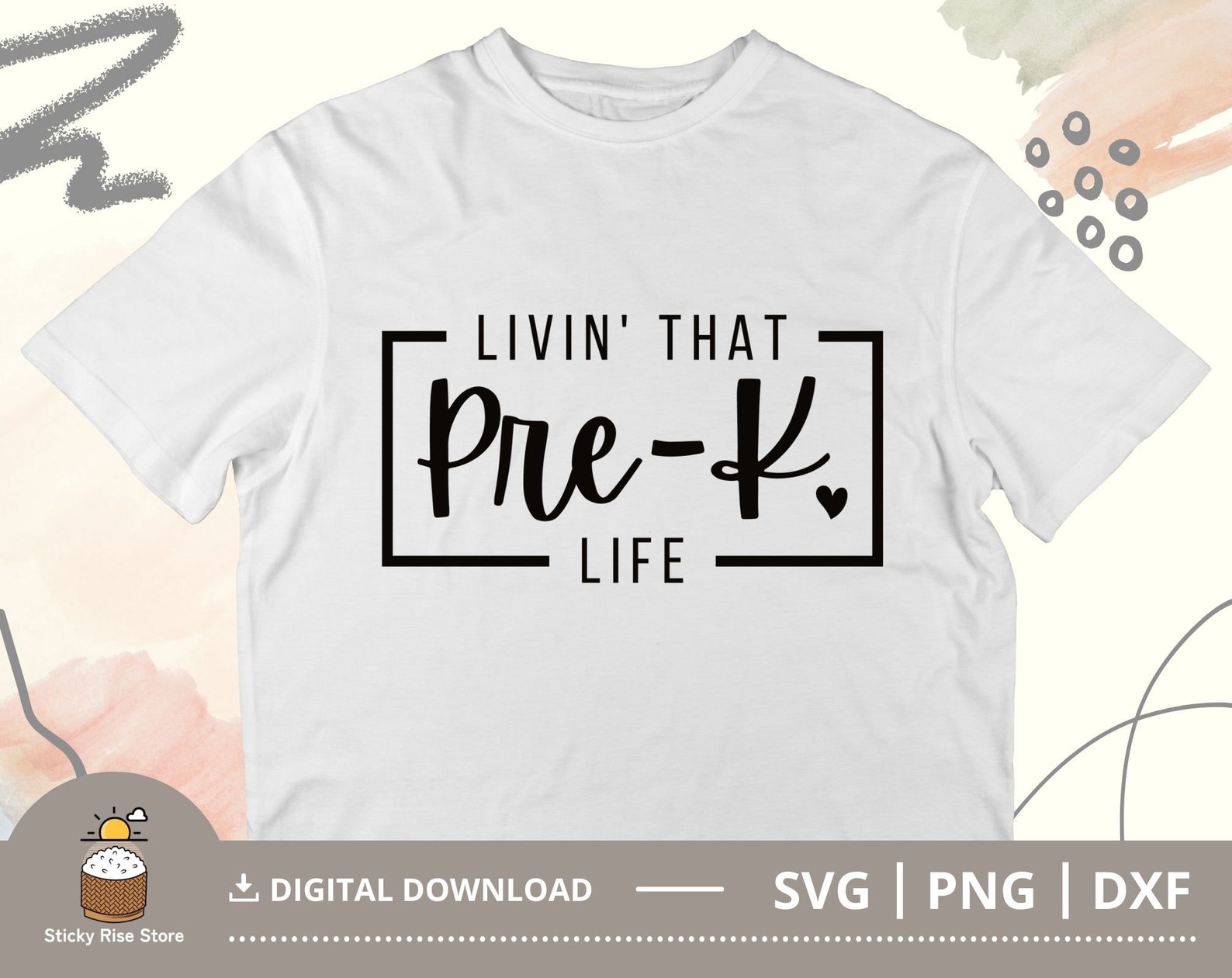 Livin That Pre-k Life SVG, Pre K SVG PNG, Preschool Svg, Prek Teacher ...