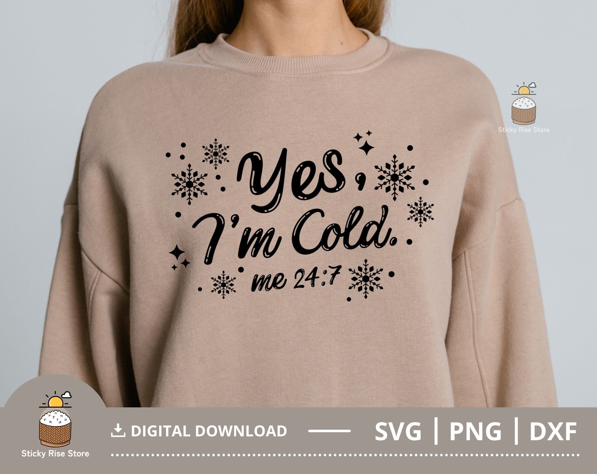 Yes I'm Cold Svg, Me 24 7 Svg, Funny Winter Svg, Phrases and Sayings ...