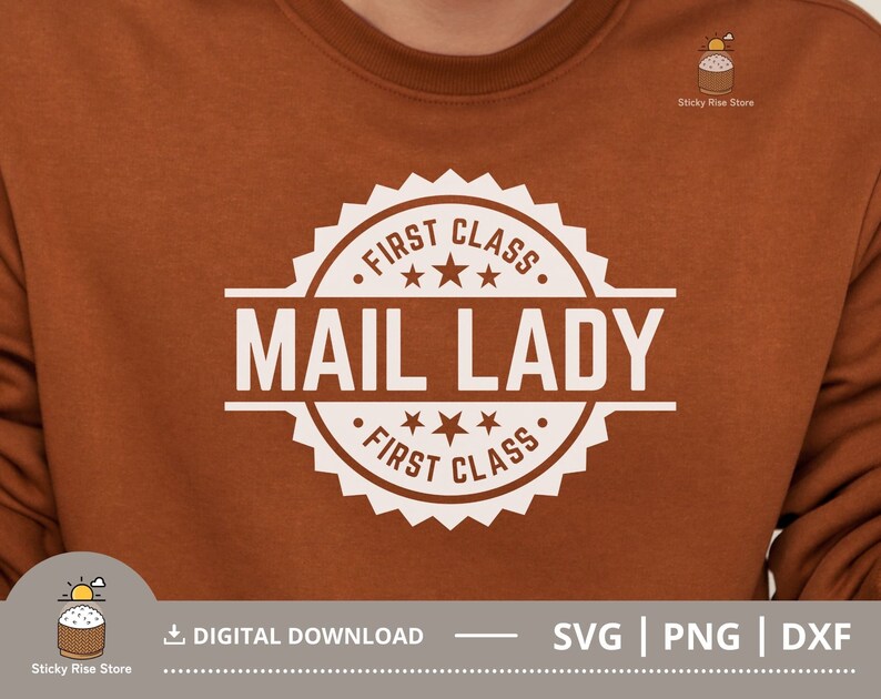 First Class Mail Lady Svg Png Dxf, Funny Women Mail Carrier Svg, Postal ...