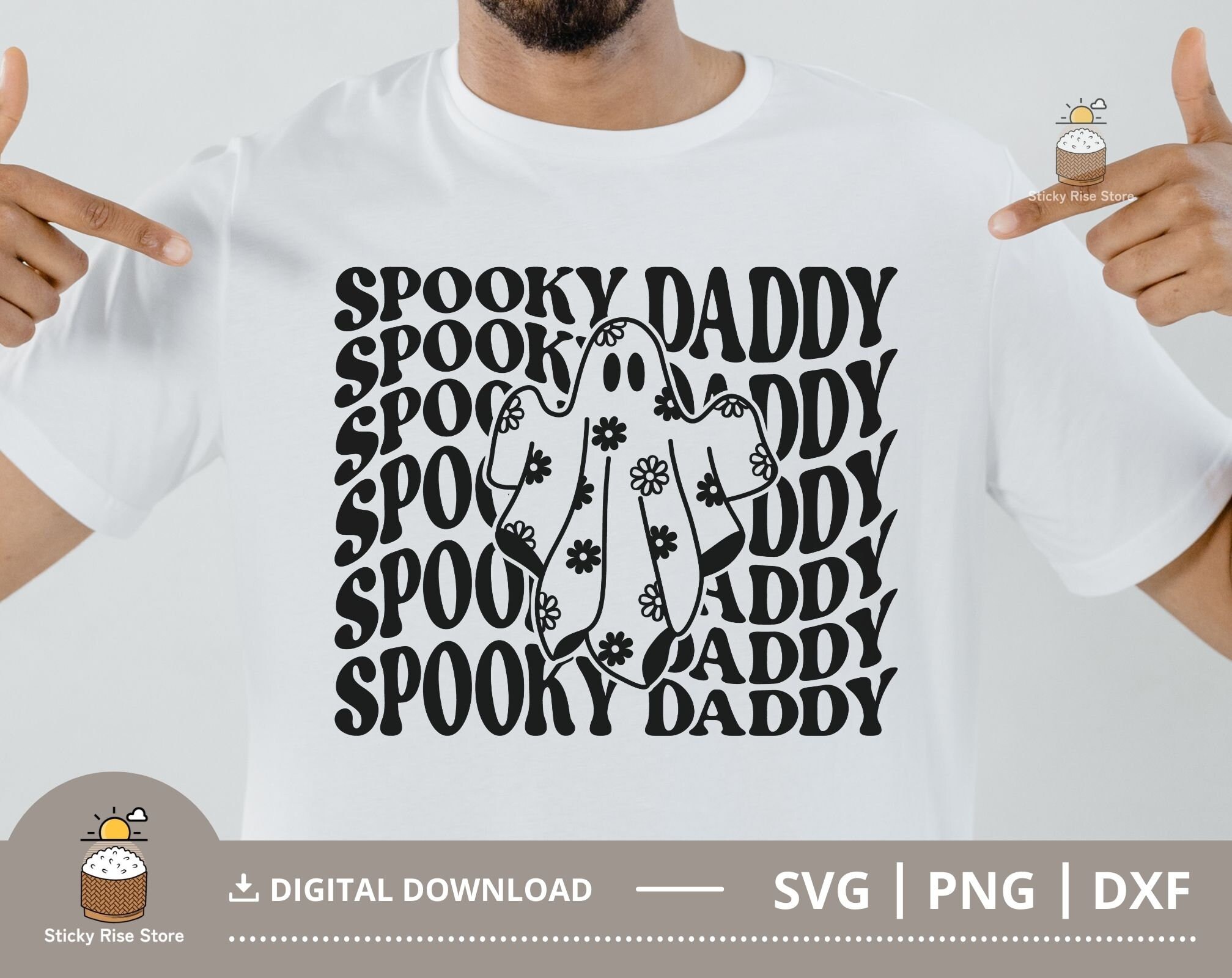 Spooky Daddy Svg Png Halloween Dad Svg Retro Halloween - Etsy