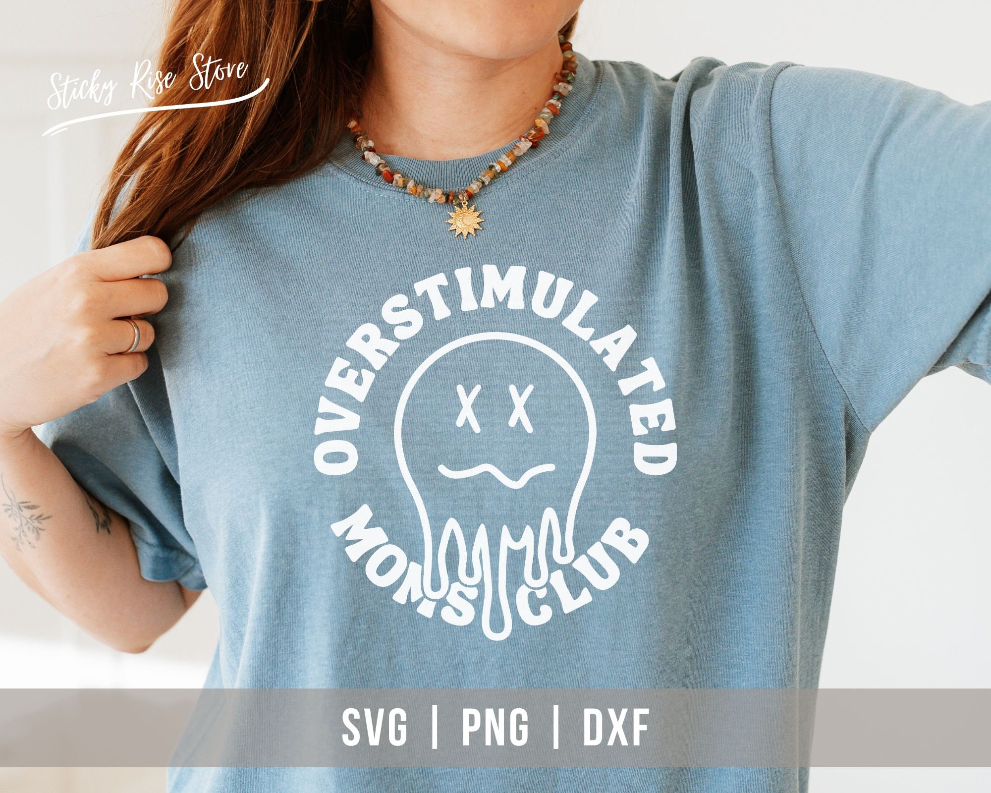 Overstimulated Moms Club Svg Png, Overstimulated Svg, Anxiety Svg ...