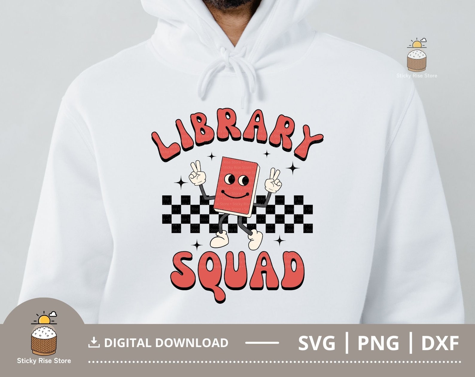Library Squad Svg Png, Librarian Svg, Retro Library Shirt, Book Lover ...