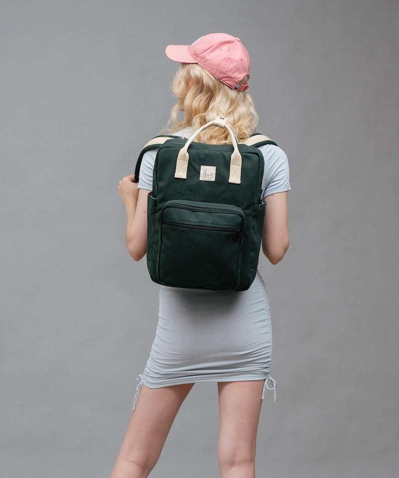 Aki Canvas Backpack LARGE Size School Backpack for Girls - Etsy