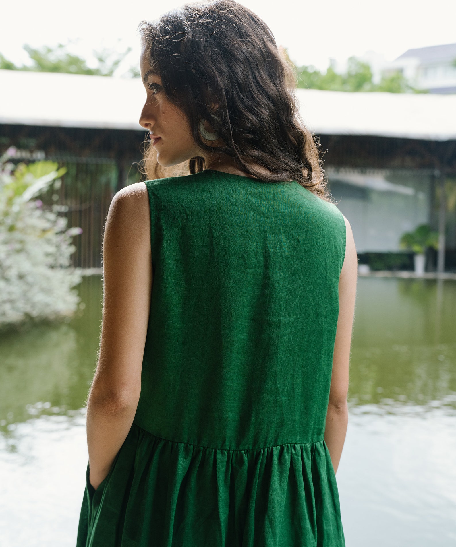 Linen Loose Sleeveless Dress In Maxi Length Loose Linen Etsy