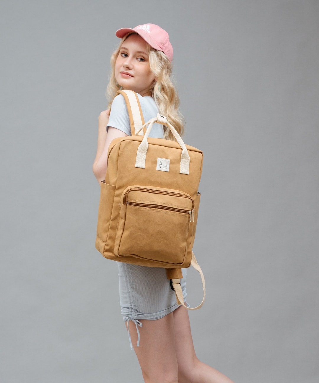 Aki Canvas Backpack (LARGE Size), School Backpack for Girls, Travel ...