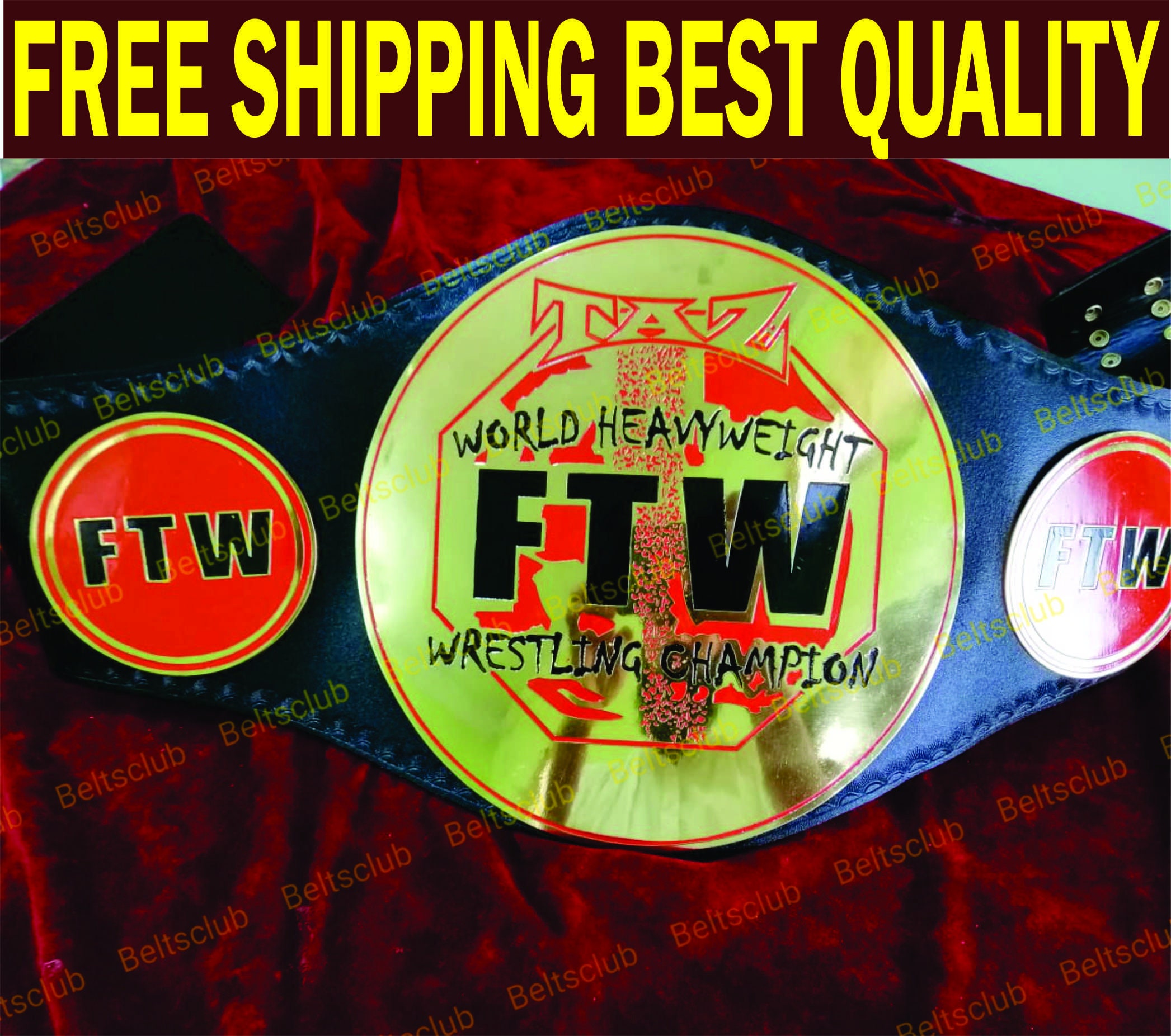 ECW TAZ FTW World Heavyweight Wrestling Champion Belt Ecw - Etsy