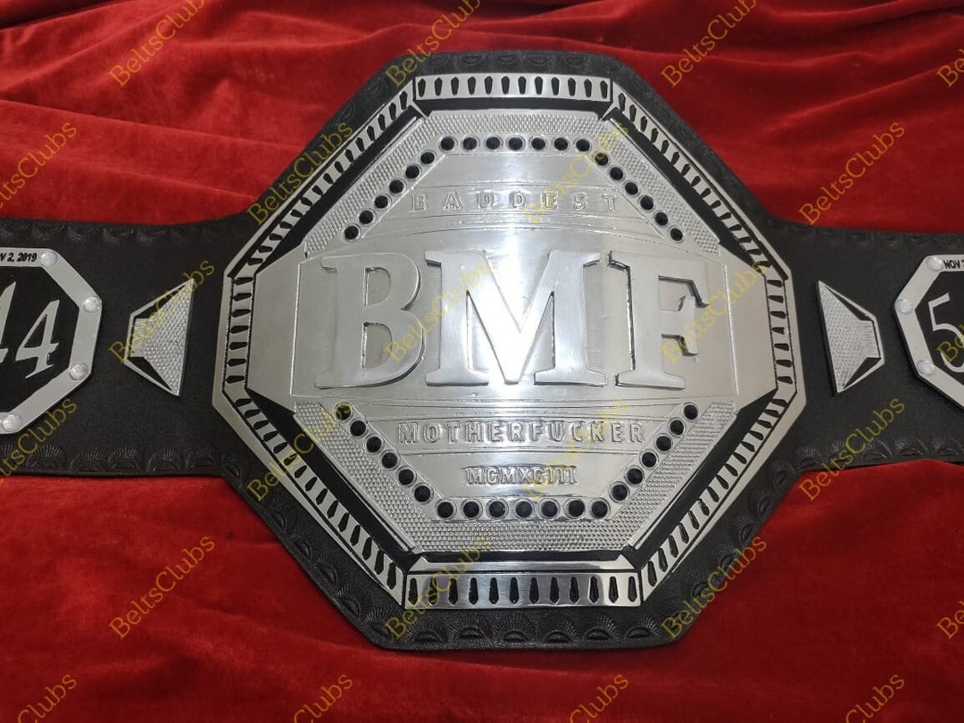 BMF Baddest Championship Wrestling Belt Ufc Mma Title Double Layers ...