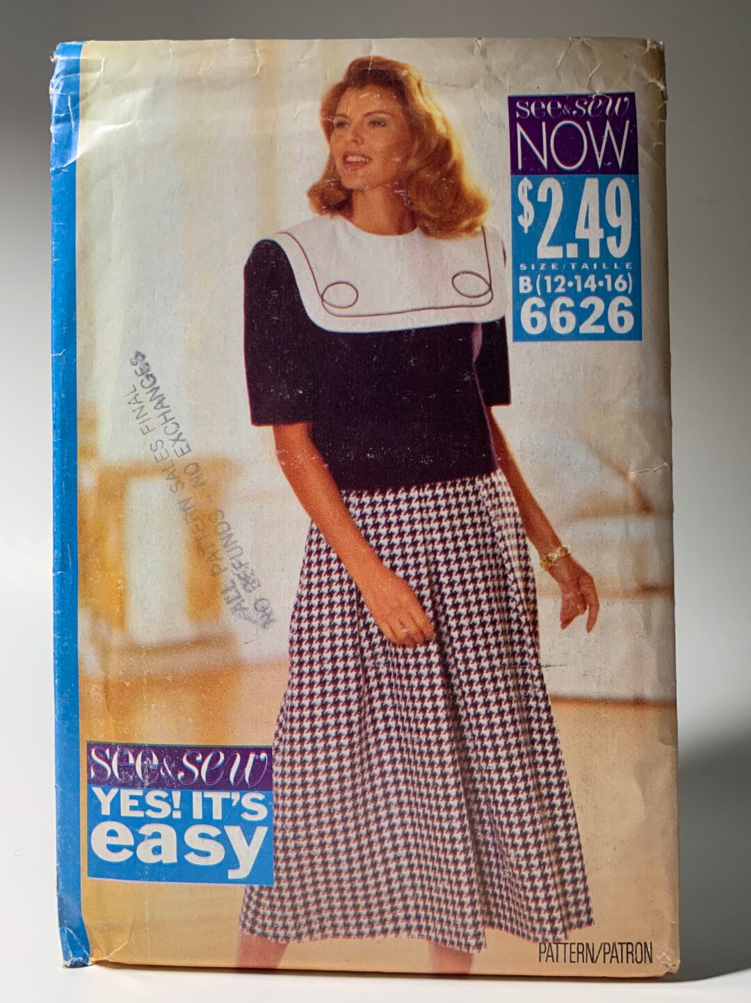 Butterick See & Sew Pattern 6626 Top and Split Skirt Sizes: 12-14-16 - Etsy
