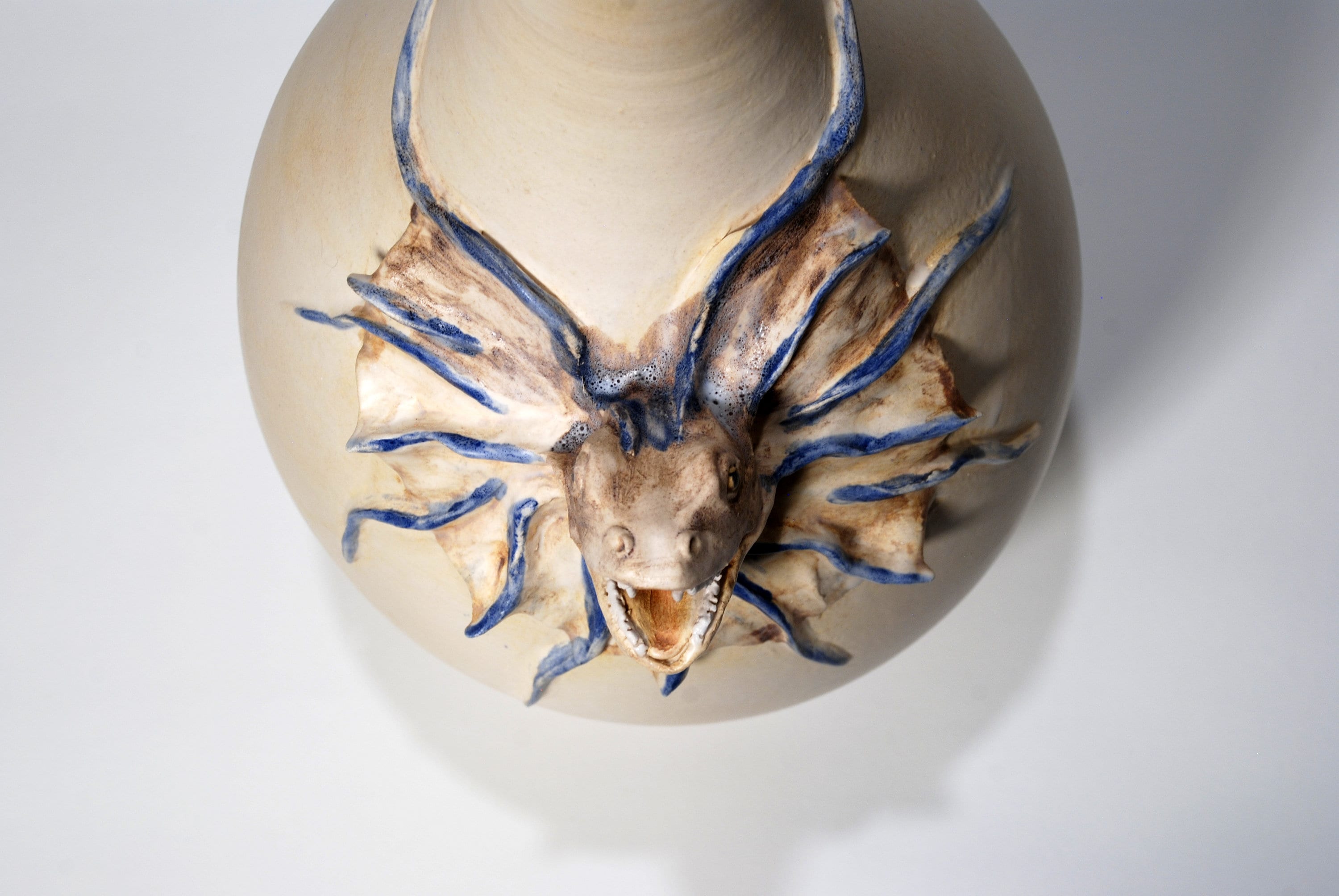 Frilled Lizard - Unique Ceramic Vase With Sculpture - Etsy