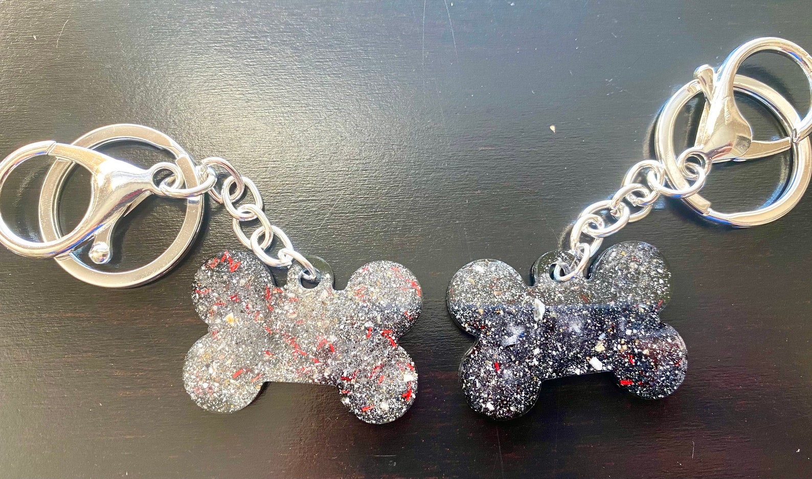 Dog Bone Keychain/cremation Ashes in Resin/keepsake - Etsy