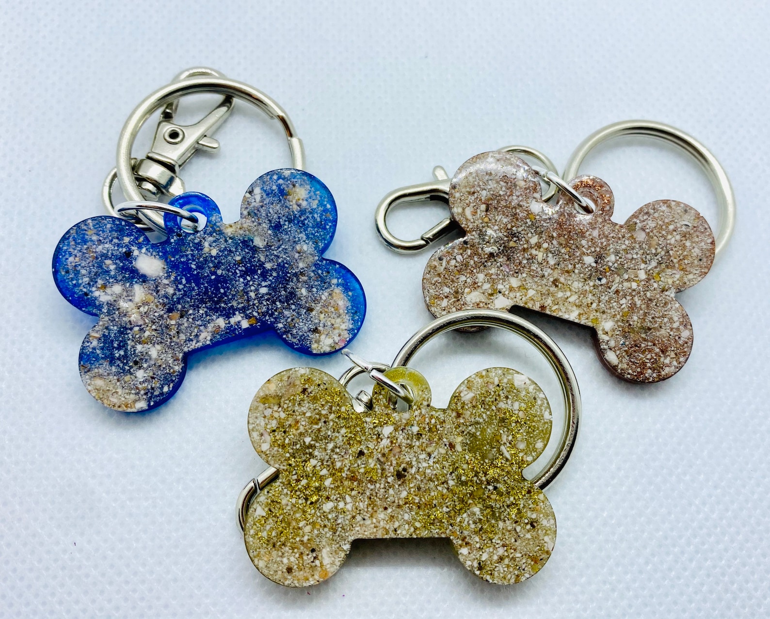 Dog Bone Keychain/cremation Ashes in Resin/keepsake - Etsy