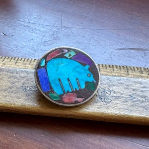 Turza Wells and Andrew Shows Enamel & Inlay Gemstone on Sterling Silver ...