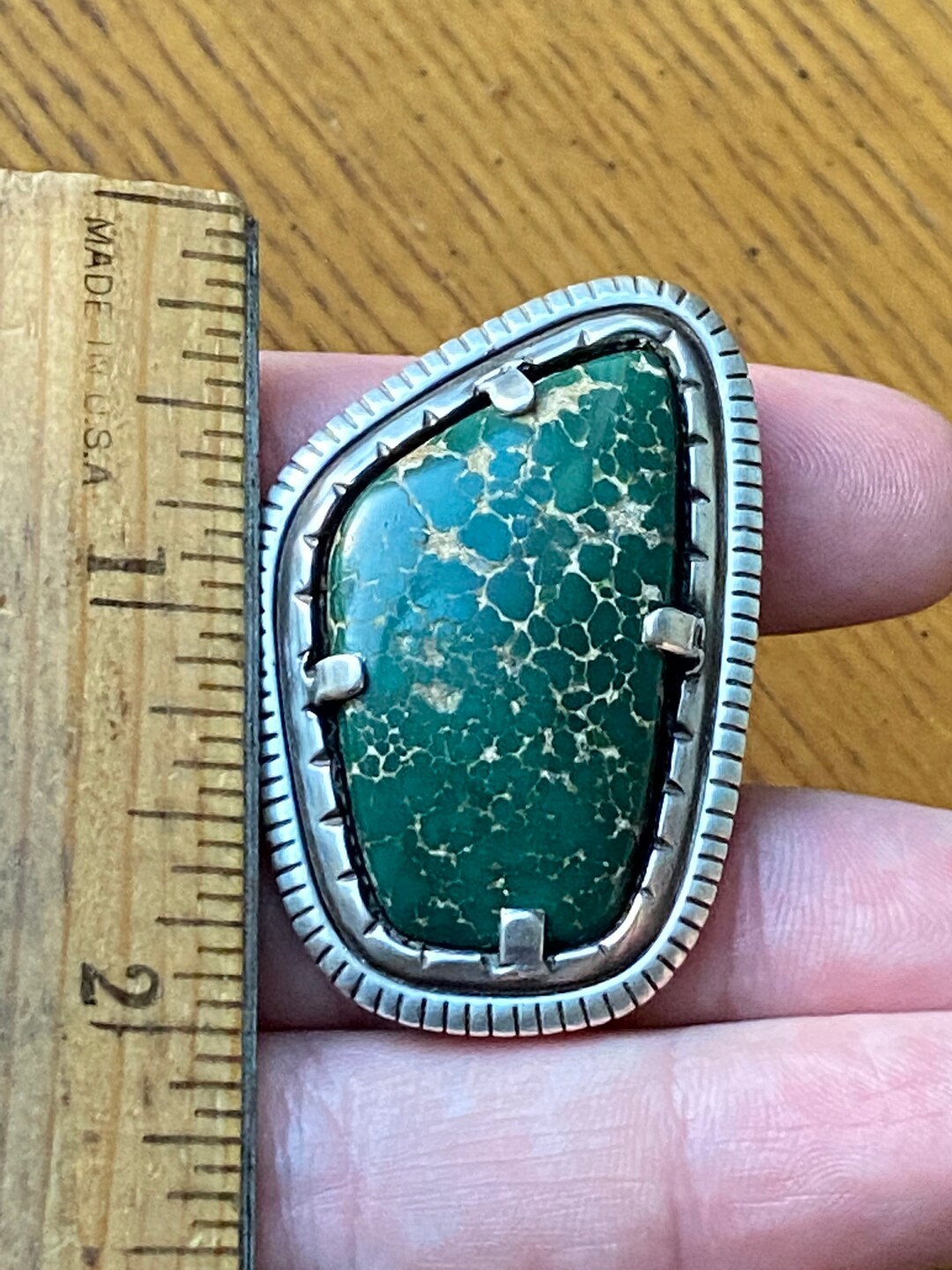 Exceptional Carico Lake Turquoise Fossil Clam Polymorph Ring by Ed Kee ...