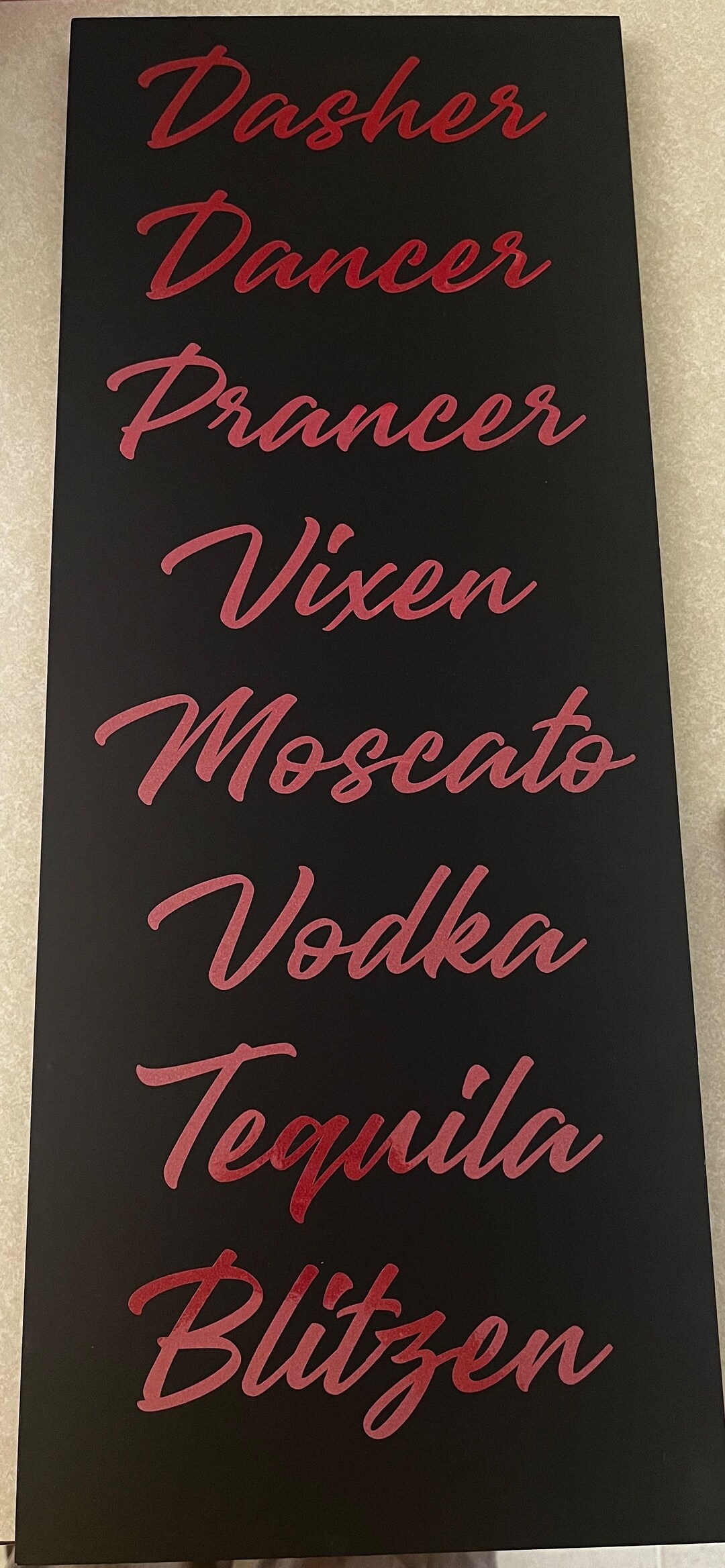 Reindeer and Alcohol Sign - Etsy