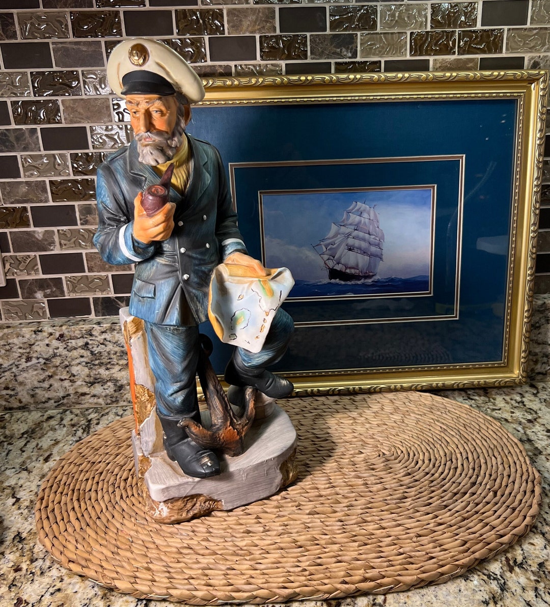 Vintage Sea Captain Statue 15 Norleans Nautical Sea Captain Figurine ...