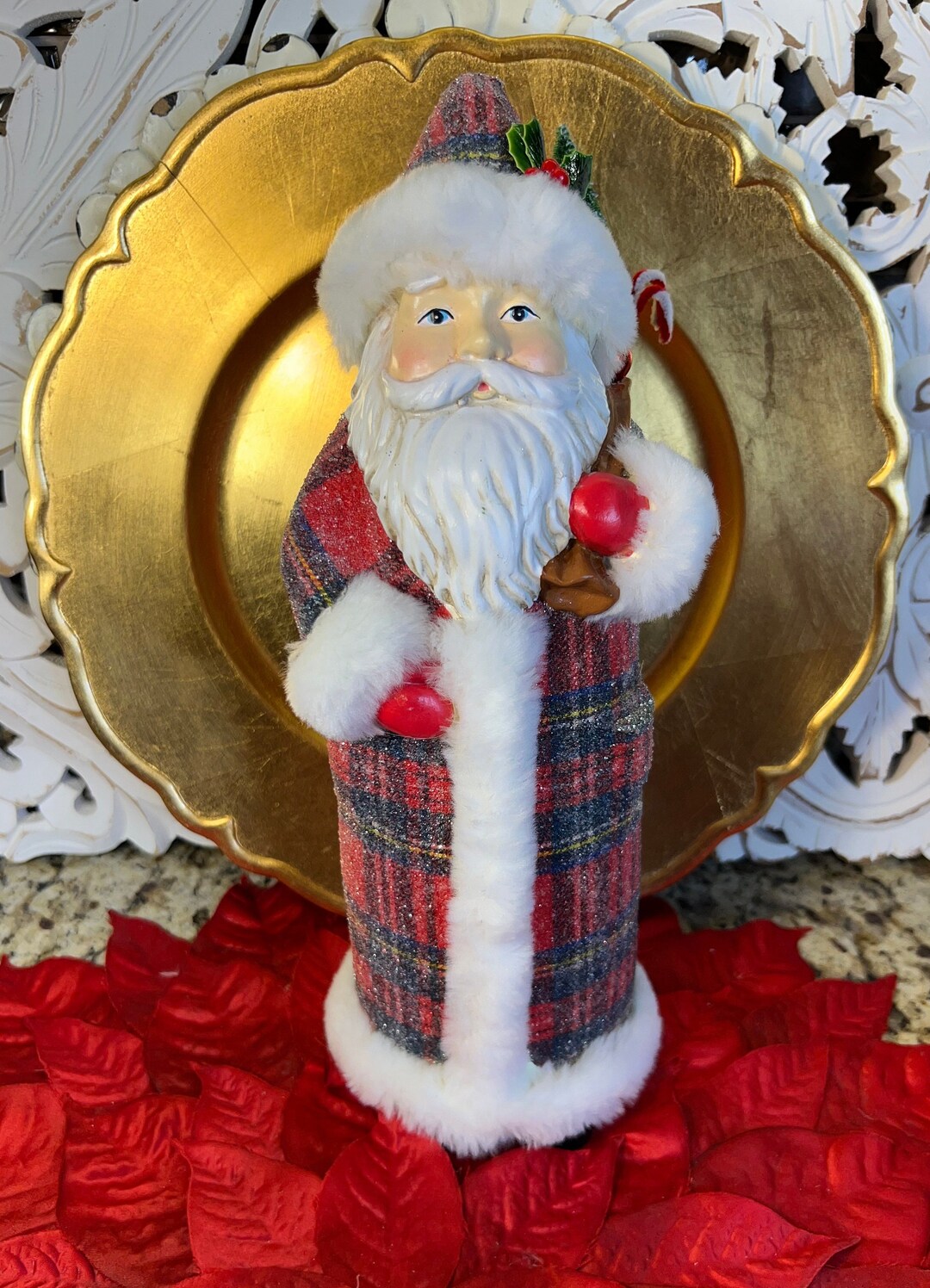 Scottish Santa ~ Santa Statue 12" H ~ Santa Claus ~ Christmas Decor ...