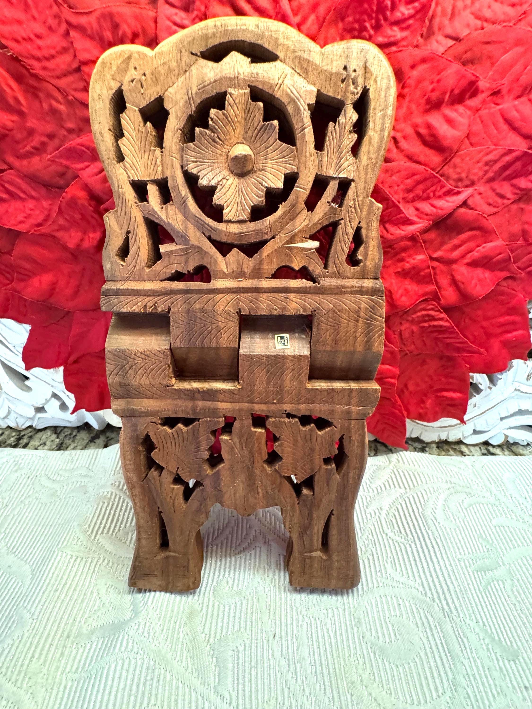 Vintage Wood Carved Collapsible Book Stand ~ Bible Holder Book Rest - Etsy