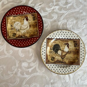Rooster Plates Farmhouse Inspired Plates ~ French Country Decor - Etsy