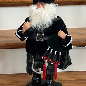 Scottish Highlander Santa Santa Statue 18 H Scotland Santa Claus ...