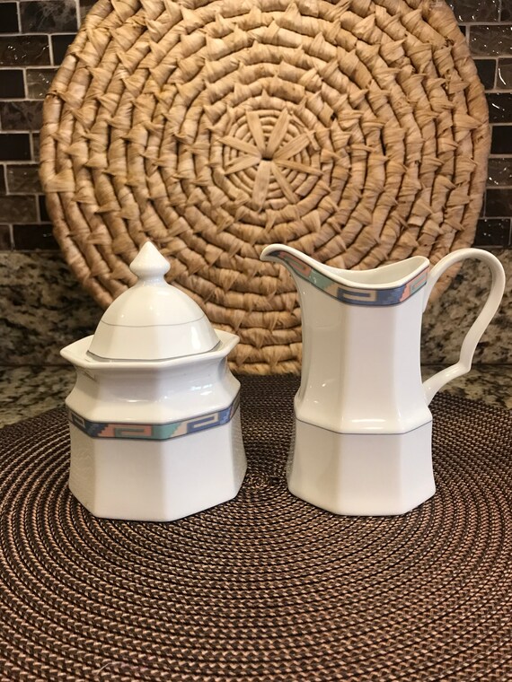 Sugar and Creamer Set Christopher Stuart Southwest Pattern - Etsy