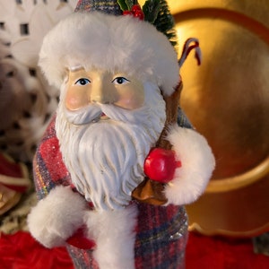 Scottish Santa Santa Statue 12 H Santa Claus Christmas Decor Tabletop ...