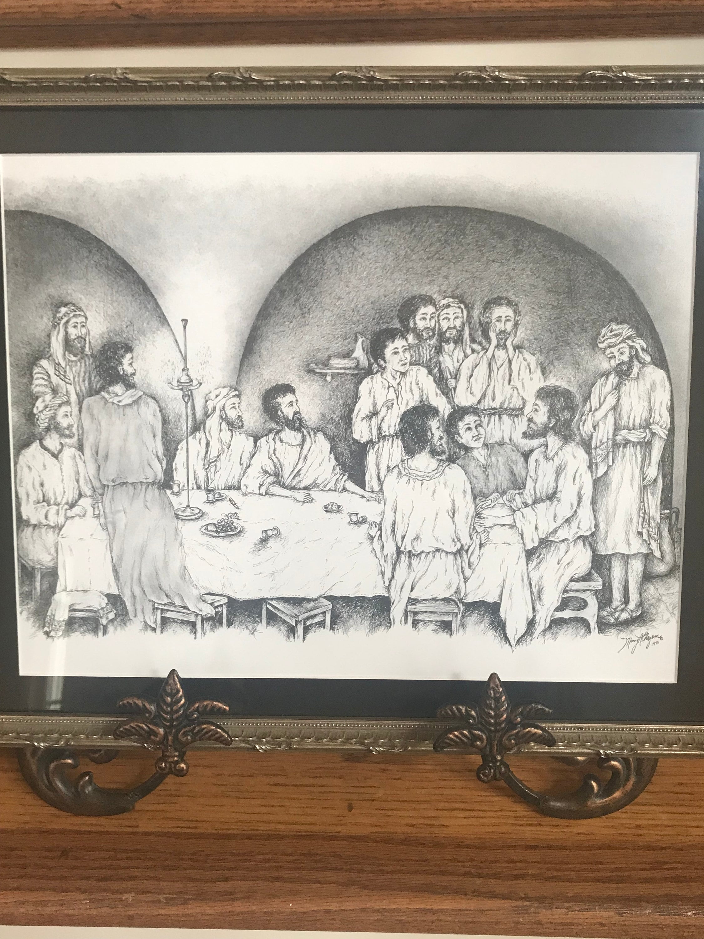 Last Supper Pencil Drawing Print Signed | Etsy