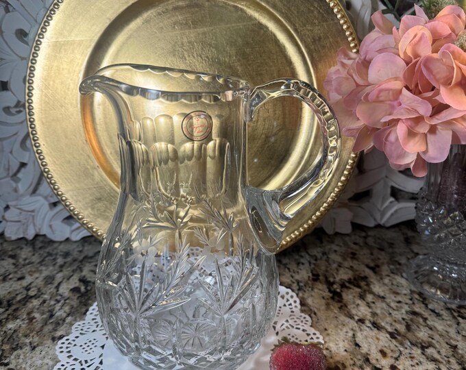 Vintage Lead Capri Crystal Pitcher ~ Made in Poland by Crystal Clear ...