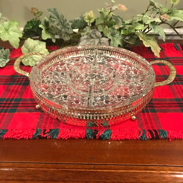 Glass Relish Tray - Etsy