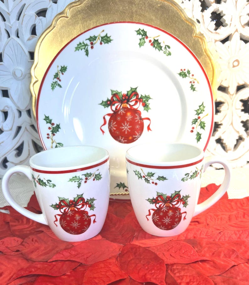 Christopher Radko Traditions Christmas Dinnerware Plates and Bowls ...