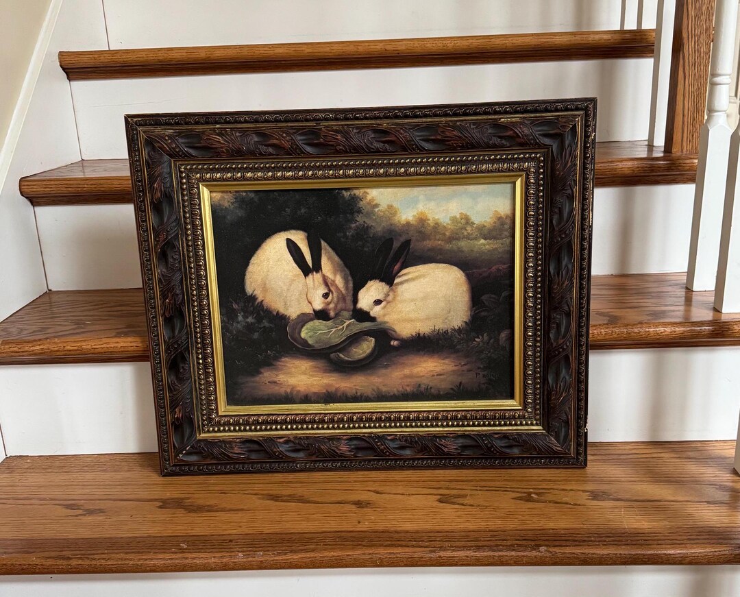 Himalayan Rabbits by P Rolence ~ Vintage Still Life Artwork With ...