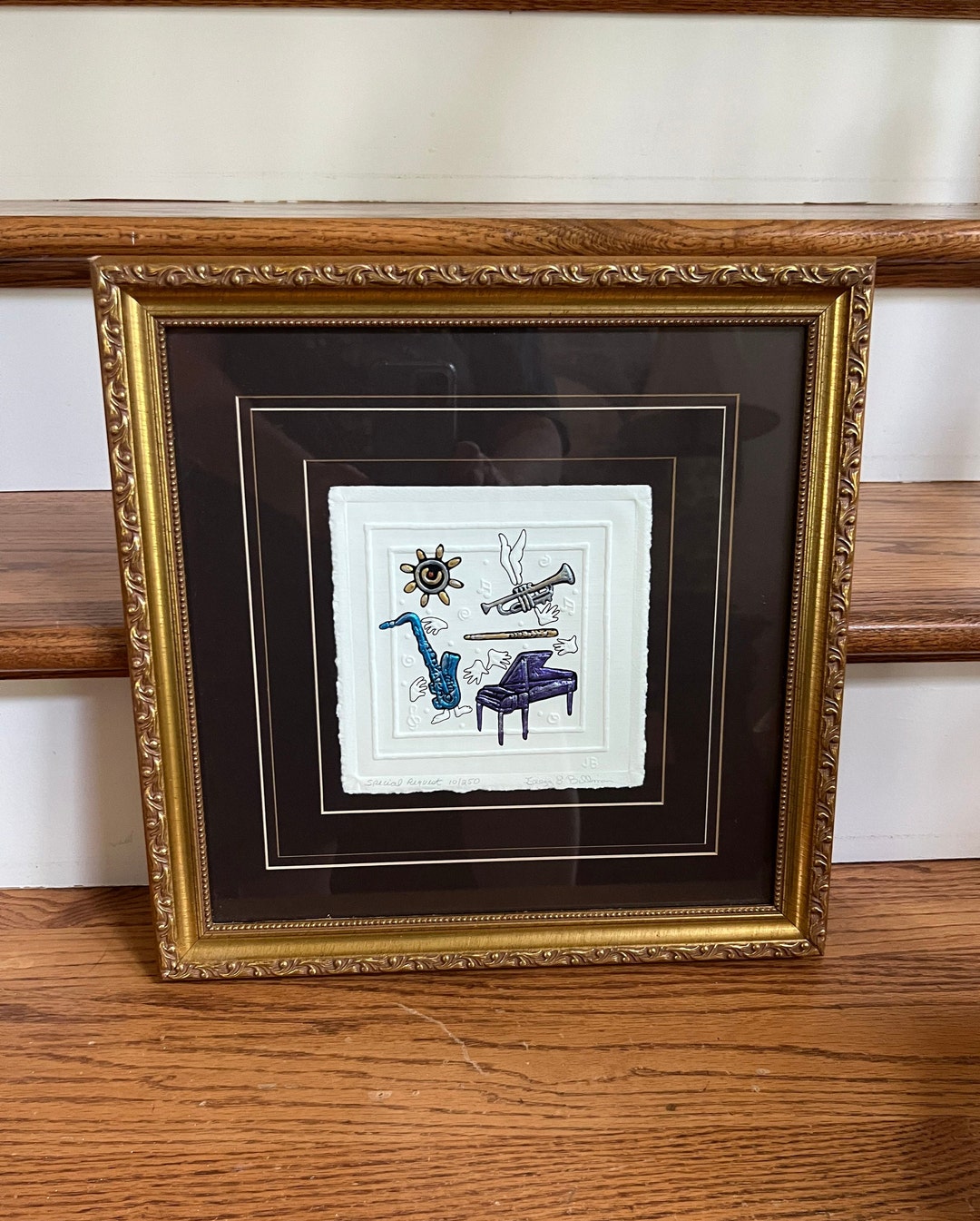 Whimsical Embossed Musical Artwork ~ Signed and Numbered ~ Artist Gregg ...